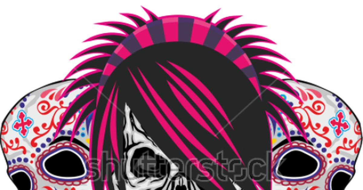 Emo skull | Пикабу