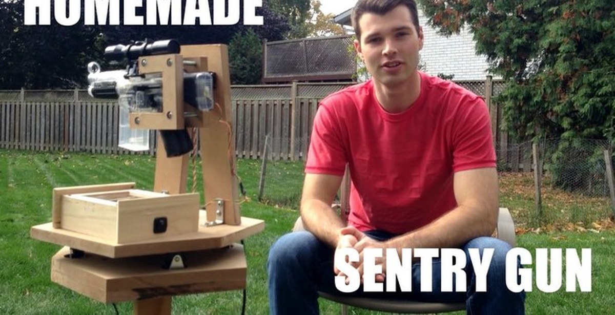 Как сделать охранную пушку своими руками (diy Sentry Gun)(english) | Пикабу